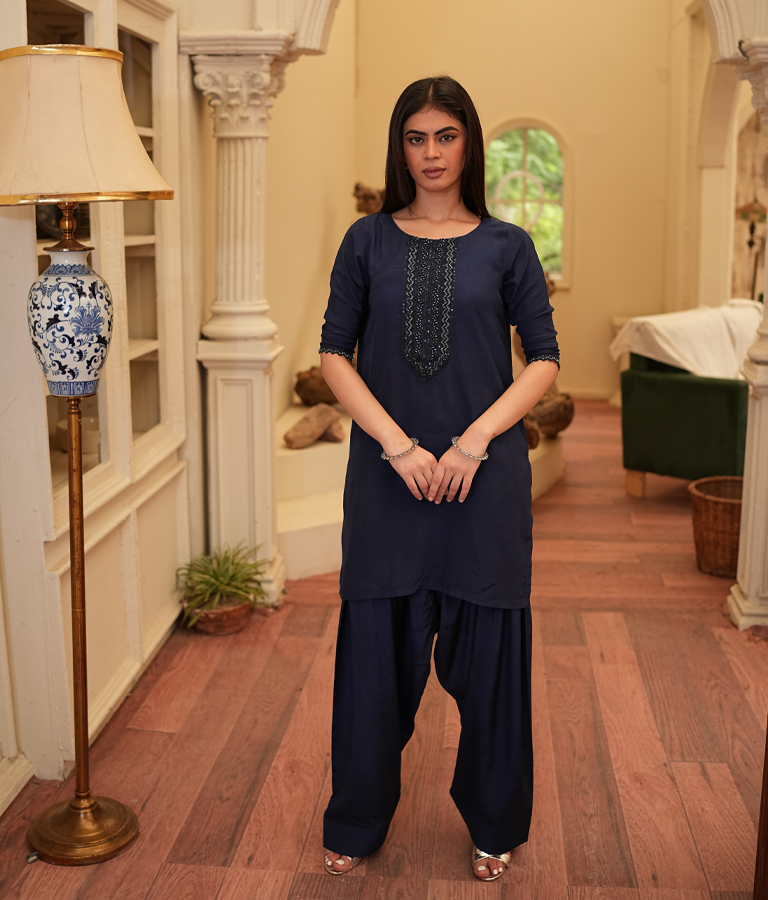 Sapphire Farshi Shalwar 3PC Stitched – Imqaan